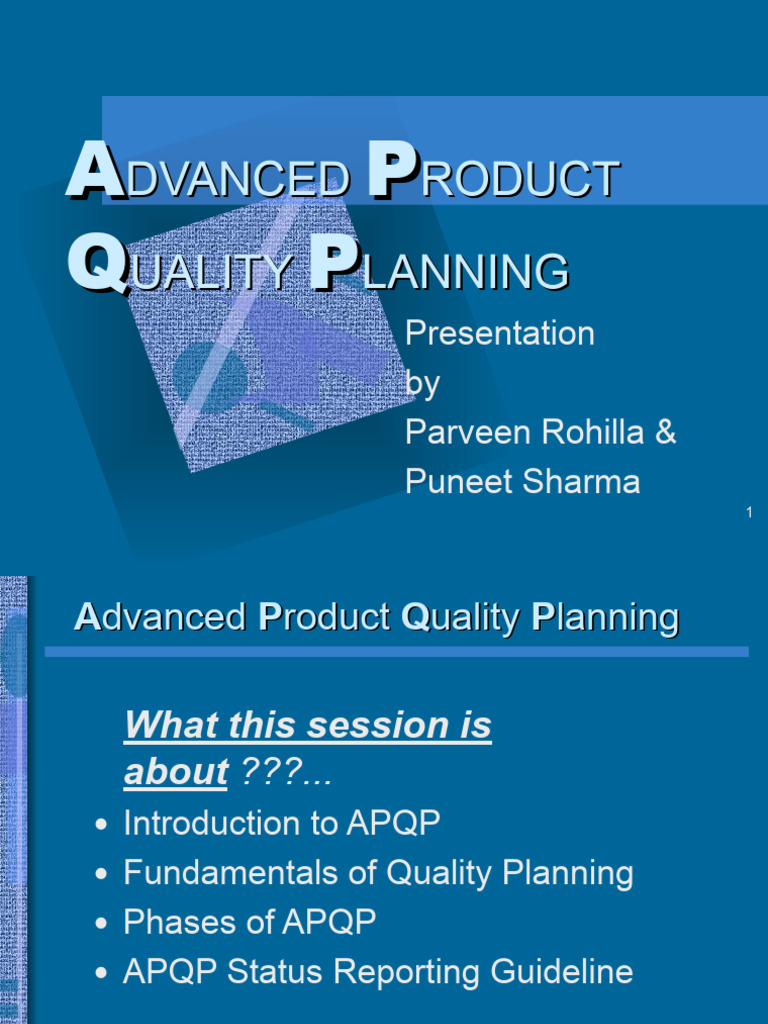 APQP Fundamentals-Training | PDF | Reliability Engineering | Specification (Technical Standard)