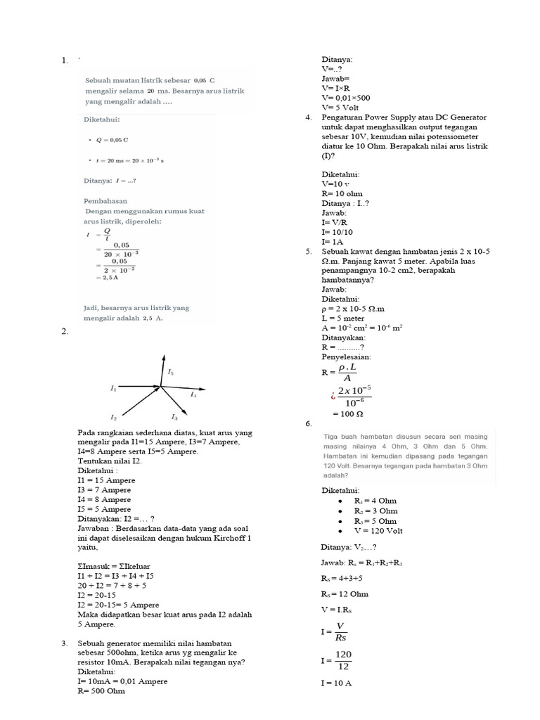 Contoh Soal Fisika Listrik Kel.5 | PDF