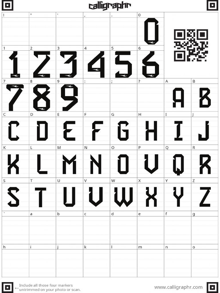 Calligraphr Template | PDF