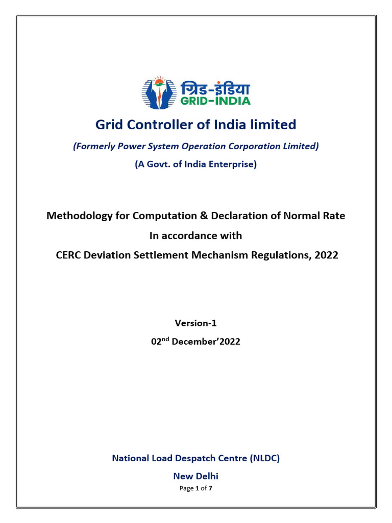 Methodology For Computation Declaration Of Normal Rate Dsm 9982