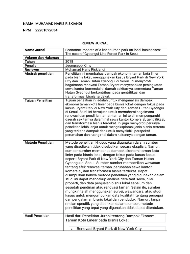 Muhamad Haris 22201092034 Ekonomi Bisnis | PDF