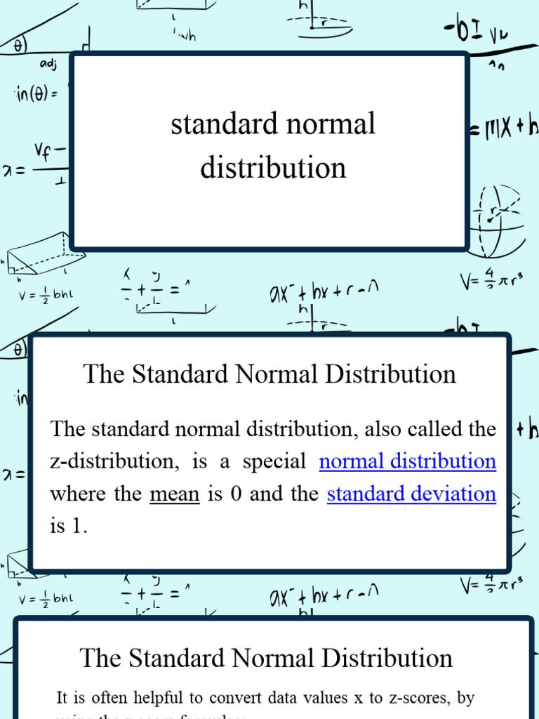 Standard Normal Distribution | PDF | Normal Distribution | Standard Score
