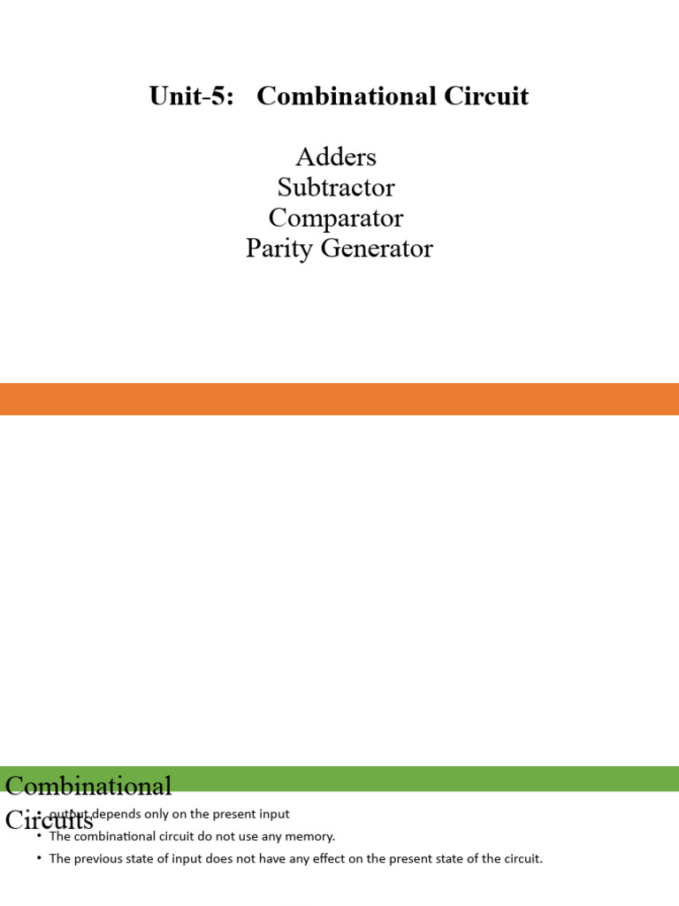 Adder Sub Comparatoy Parity | PDF | Subtraction | Arithmetic