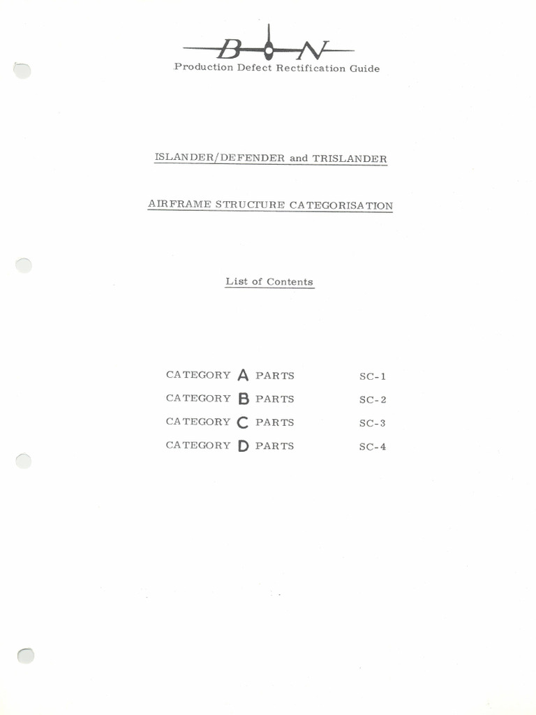 Airframe Structure Categorisation | PDF