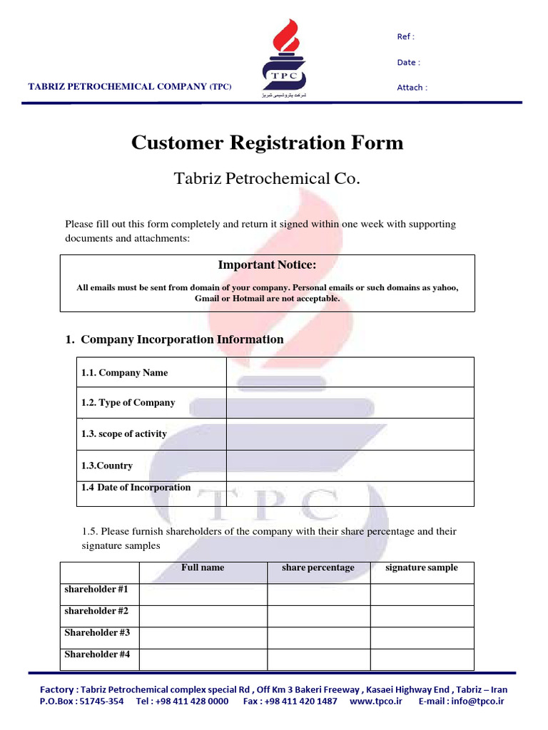 Customer Registration Form | PDF | Common Law | Justice