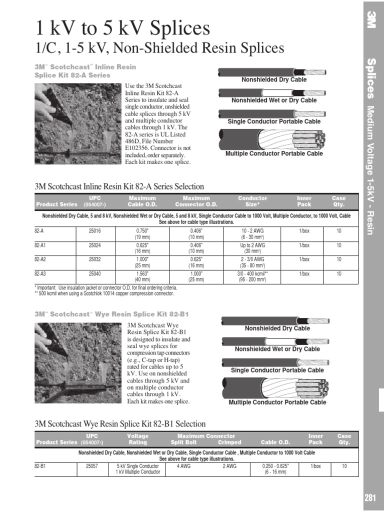 3M 82-A Series Splice Kits | PDF | Electrical Connector | Electronics