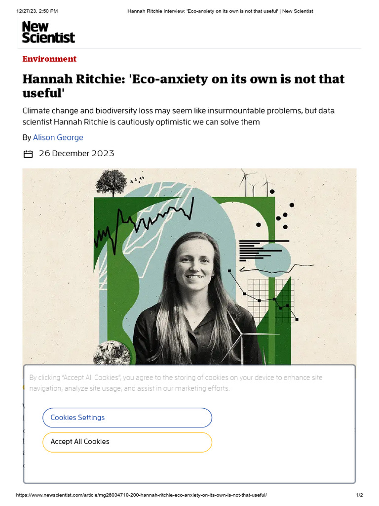 Hannah Ritchie Interview - 'Eco-Anxiety On Its Own Is Not That Useful ...