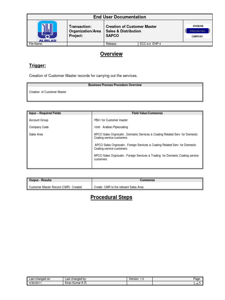 SD Customer Master | PDF | Business Process | Economies