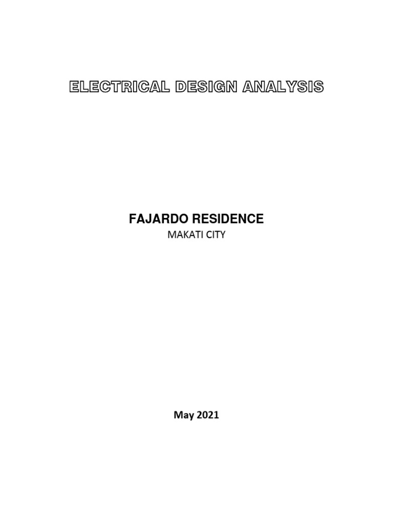 Electrical Design Analysis | PDF | Electrical Resistance And Conductance | Voltage