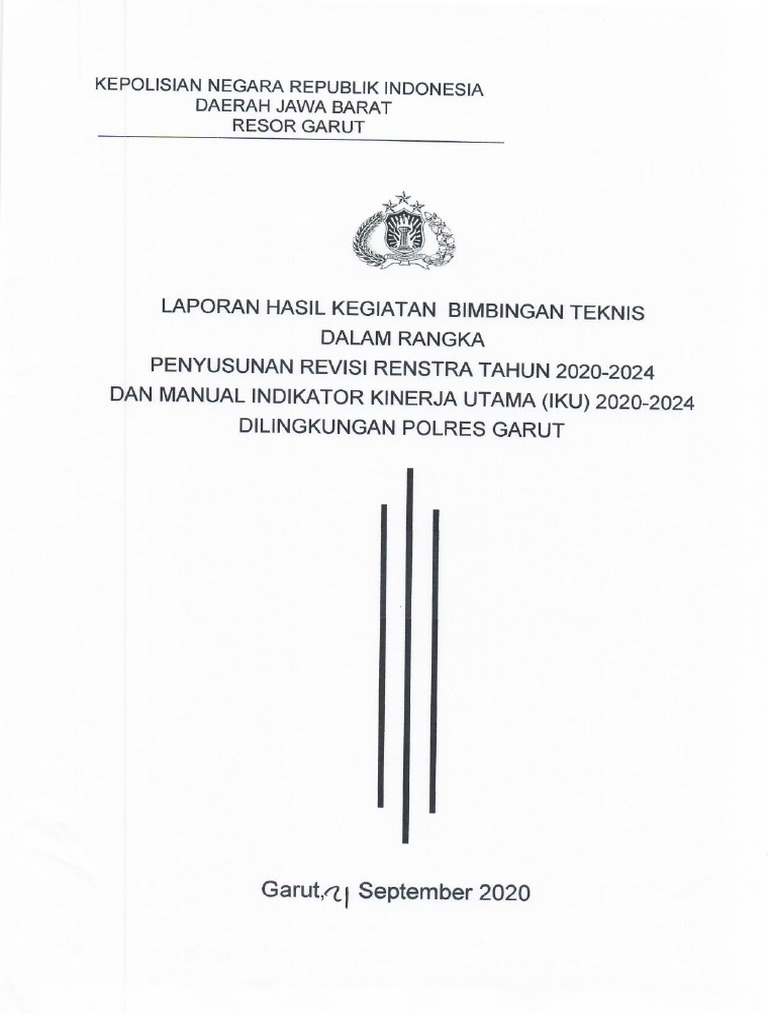 A. LAP HASIL SUN REVISI 1 RENSTRA&IKU 2020-2024, RENJA 2020 | PDF