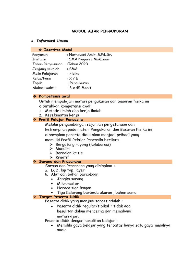 Modul Pengukuran Print | PDF