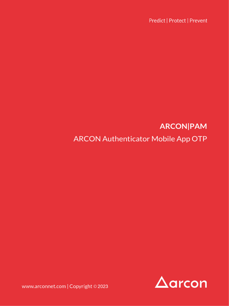 ARCON Authenticator Mobile App OTP | PDF | Mobile App | Password