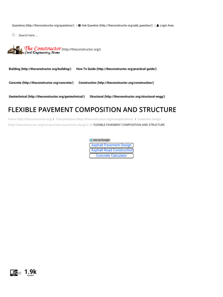 Flexible Pavement Composition and Structure | PDF | Road Surface | Concrete