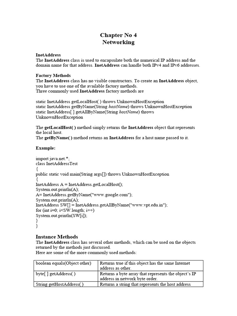 AJP Chapter 4 Networking | PDF | Port (Computer Networking) | Method ...