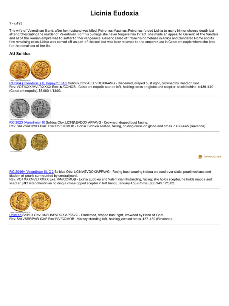 Licinia Eudoxia | PDF