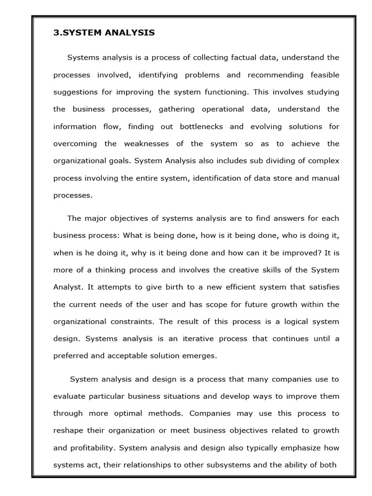 A3.system Analysis | PDF | System | Business Process