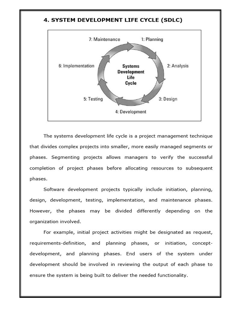 A8. System Development Life Cycle (SDLC) | PDF