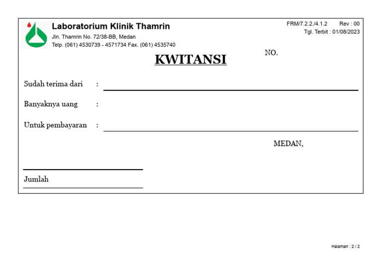 Formulir Kwitansi | PDF