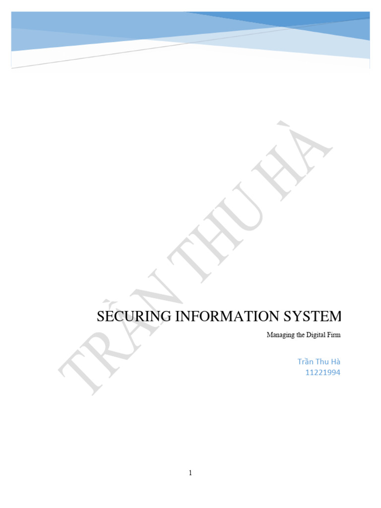 Securing Information Systems | PDF | Malware | Computer Virus