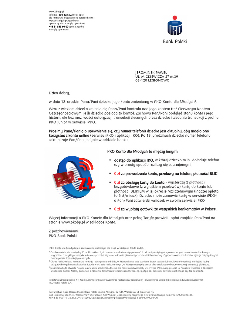 Pismo 46102010260000180205589918 20231214607297683 | PDF