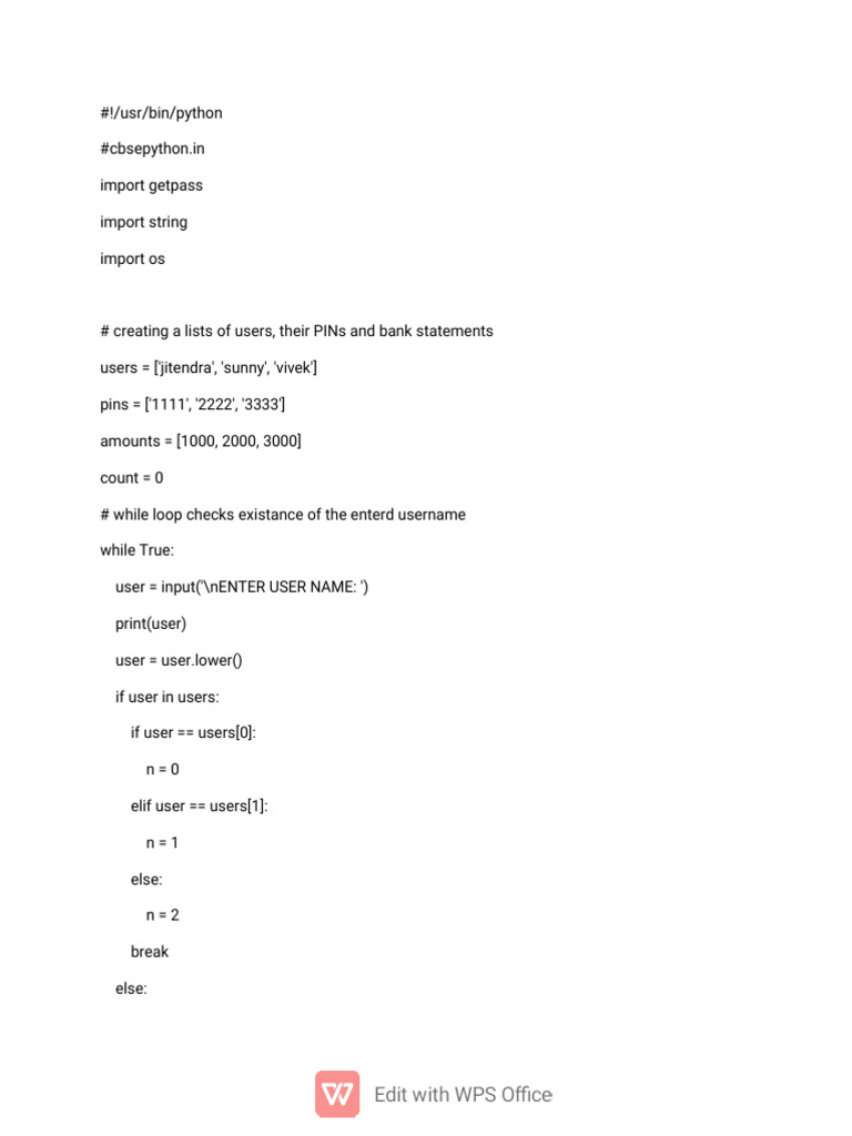 Atm Coding Pdf Personal Identification Number Software Development