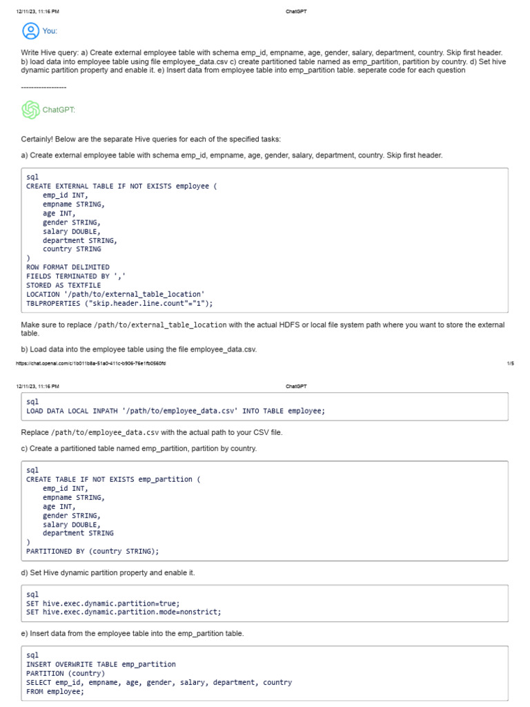 Hive Query | PDF | Table (Database) | Computer Data Hive Query | PDF | Table (Database) | Computer Data