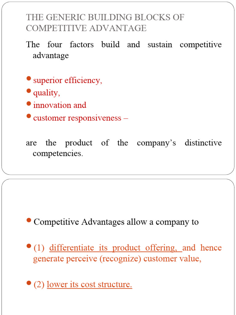 Module IV - Competitive Advantage | PDF | Output (Economics) | Factors ...