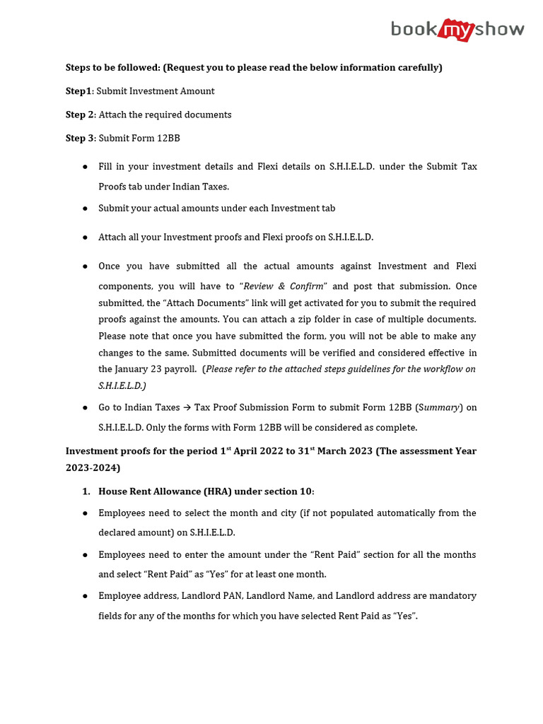 Tax Proof Submission Guidelines for 2023 | PDF | Loans | Personal Finance