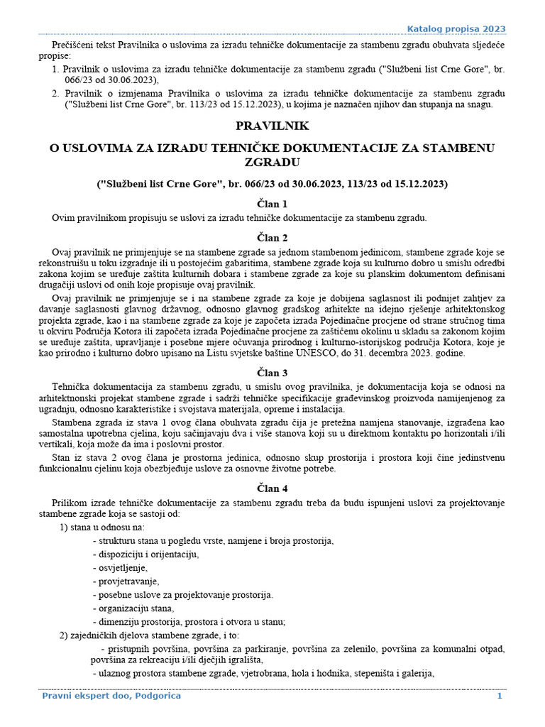 Zakonska Regulativa Iz Oblasti Stanovanja Pravilnik o Uslovima Za ...