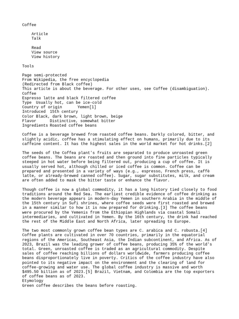 Coffee | PDF | Coffee | Fair Trade