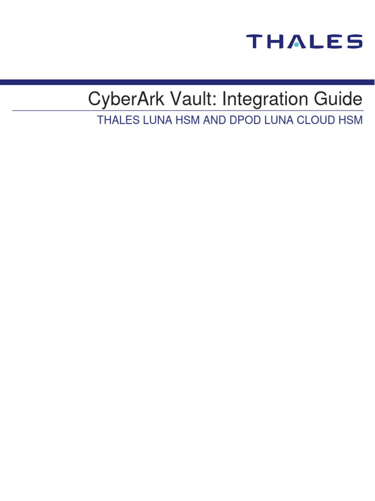Thales CyberArkVault IntegrationGuide RevF | PDF | Cloud Computing | Databases