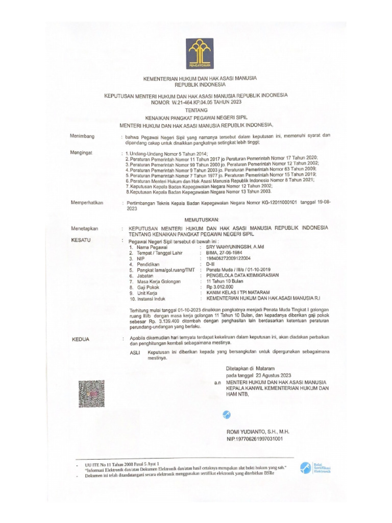 SK IIIb Sri Wahyuningsih | PDF