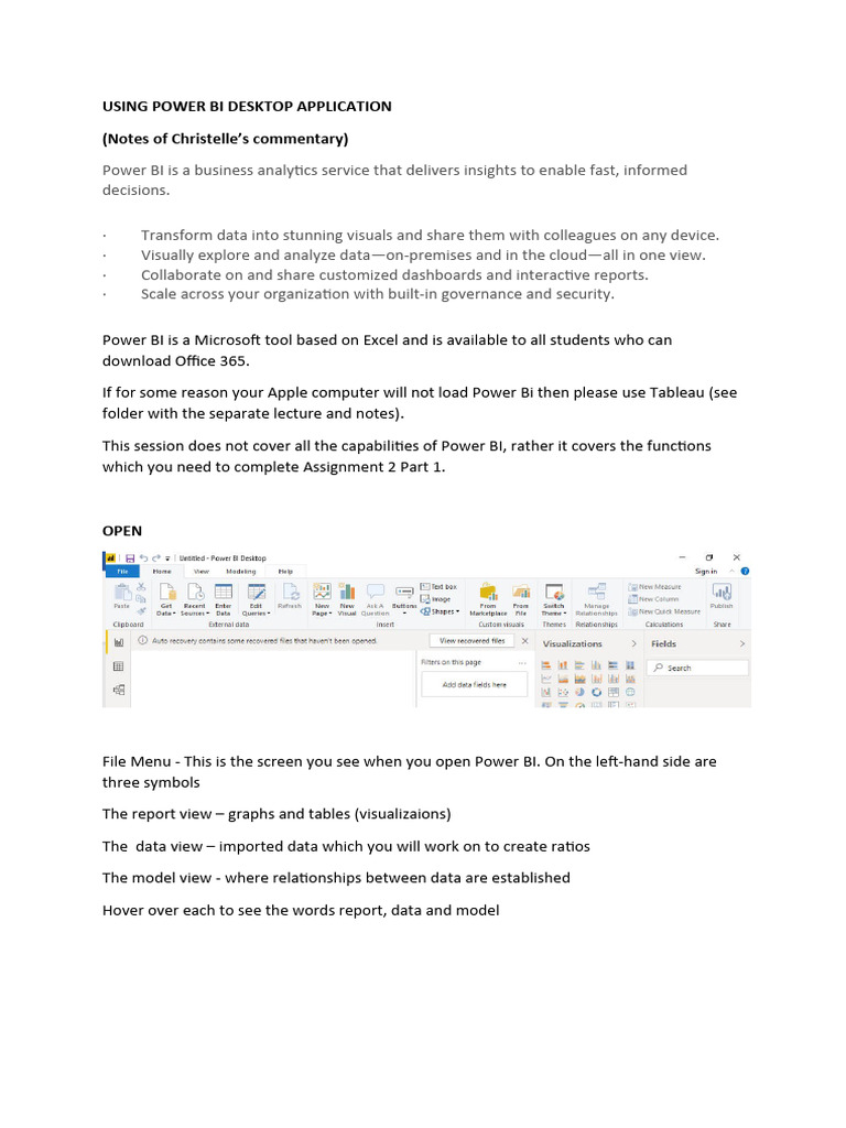 Power BI Notes - Christelles Lecture | PDF