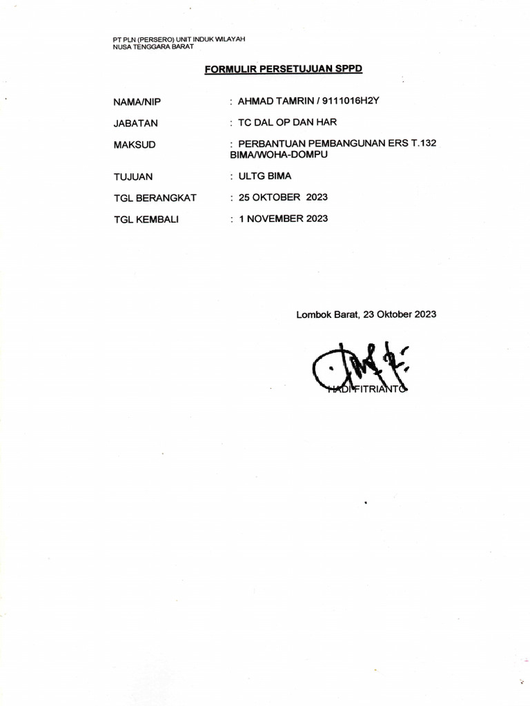 Keberangkatan Ahmad Tamrin | PDF