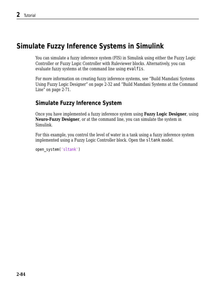 Project2-Level Tank With Fuzzy Controllerpdf | PDF | Parameter (Computer Programming) | Fuzzy Logic