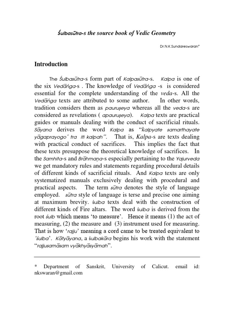 E Book Vedic Geometry | PDF