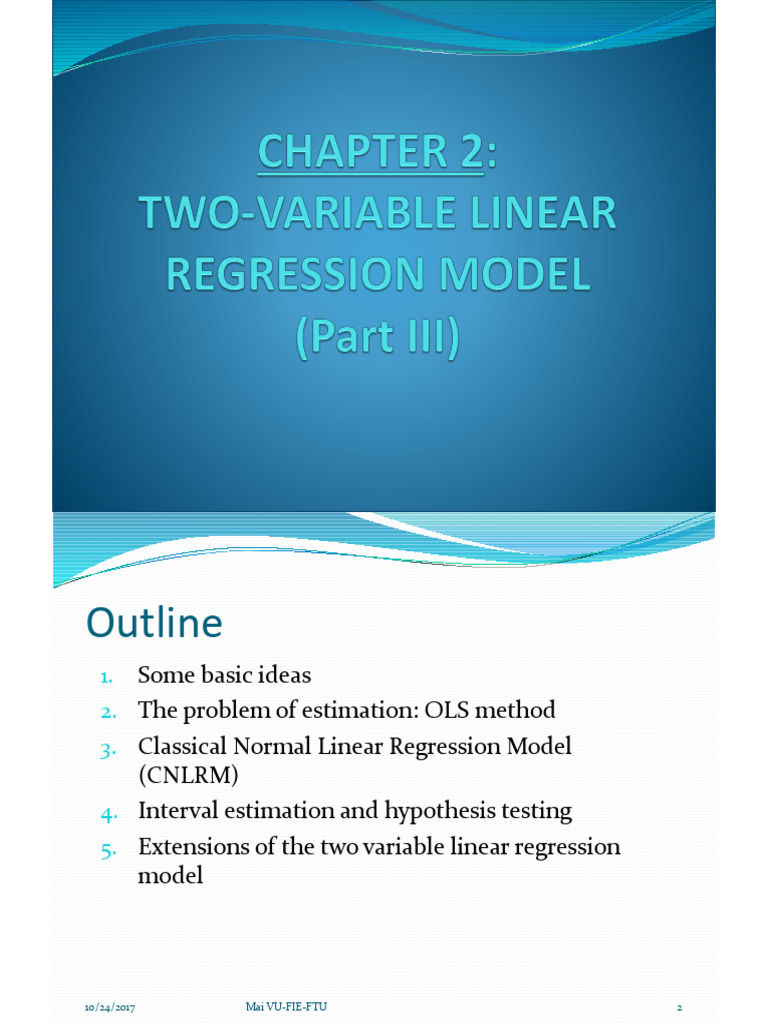 Chapter Iii - Part III | PDF | Ordinary Least Squares | Normal Distribution Chapter Iii - Part III | PDF | Ordinary Least Squares | Normal Distribution