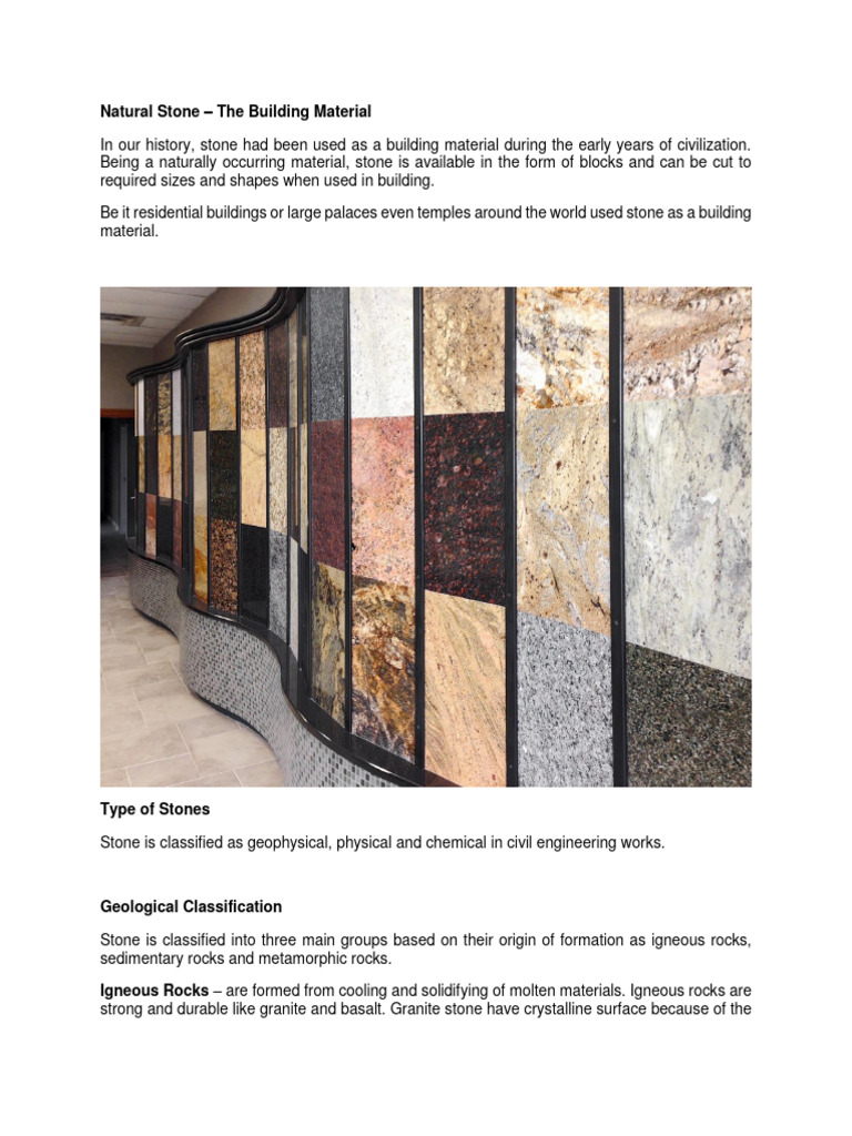 Natural Stone - The Building Material | PDF