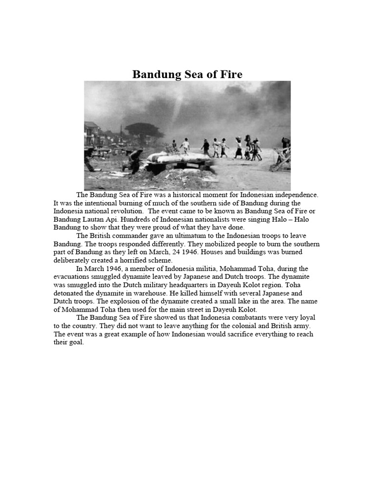 Bandung Sea of Fire: 1946 Independence Act | PDF | Travel | Art