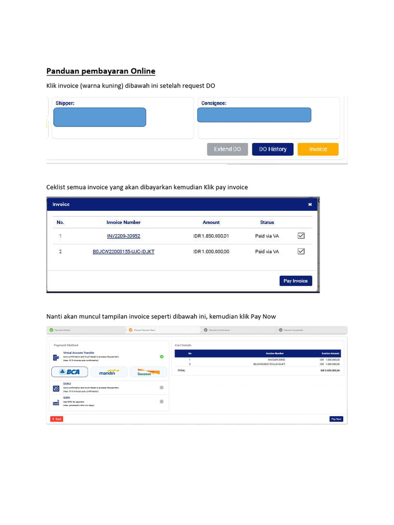 Panduan Pembayaran VA Meratus Online | PDF | Pengelolaan Keuangan & Uang