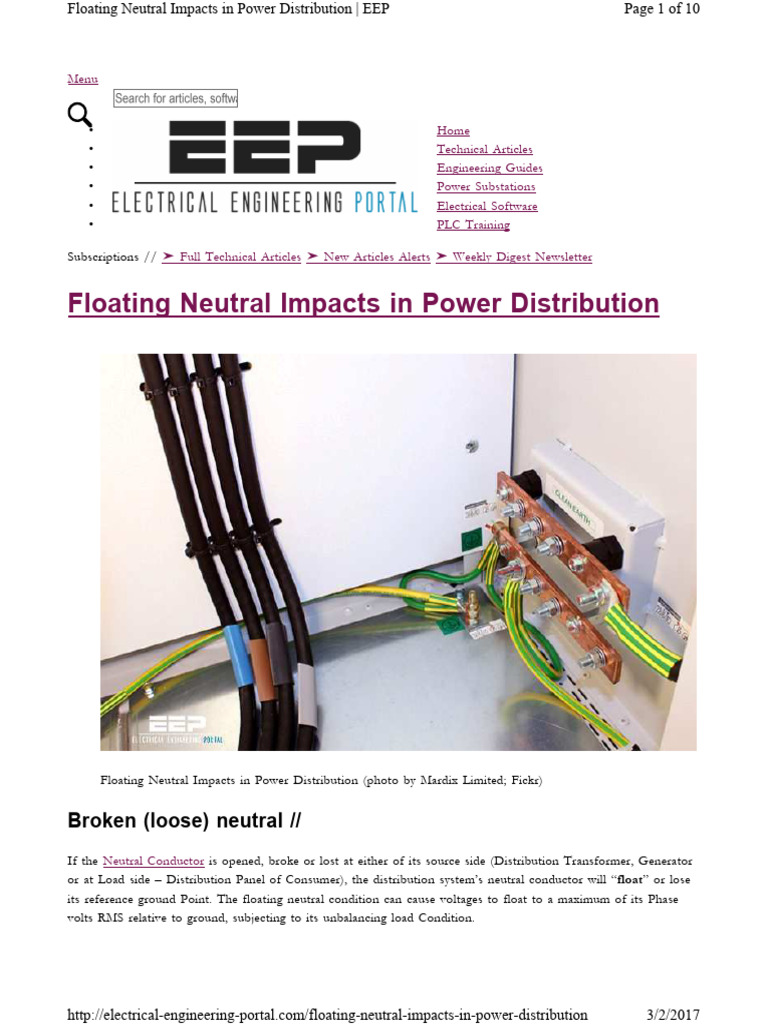 HTTP - Electrical Engineering Portal - Com - Floating Neutral Impac | PDF