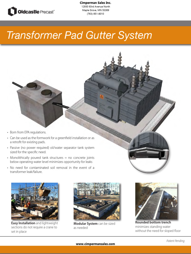 Transformer+Gutter+Oldcastle CSI | PDF