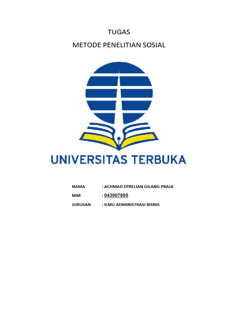 Tugas 1 Metode Penelitian Sosial | PDF Tugas 1 Metode Penelitian Sosial | PDF