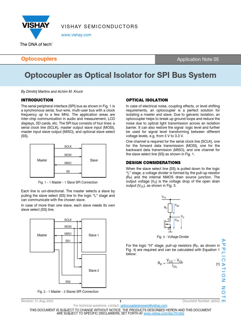 SPI Bus Optical Isolator Solutions | PDF