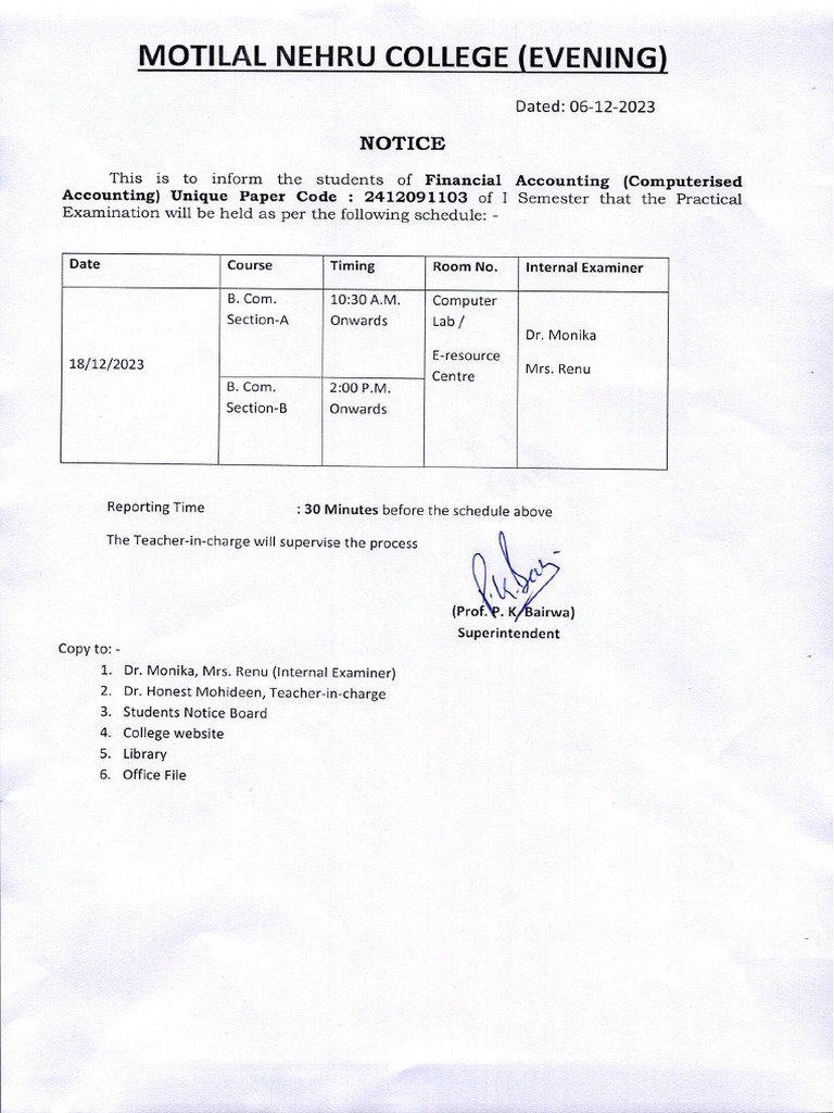 Financial Accounting (Computerised Accounting) Unique Paper Code ...