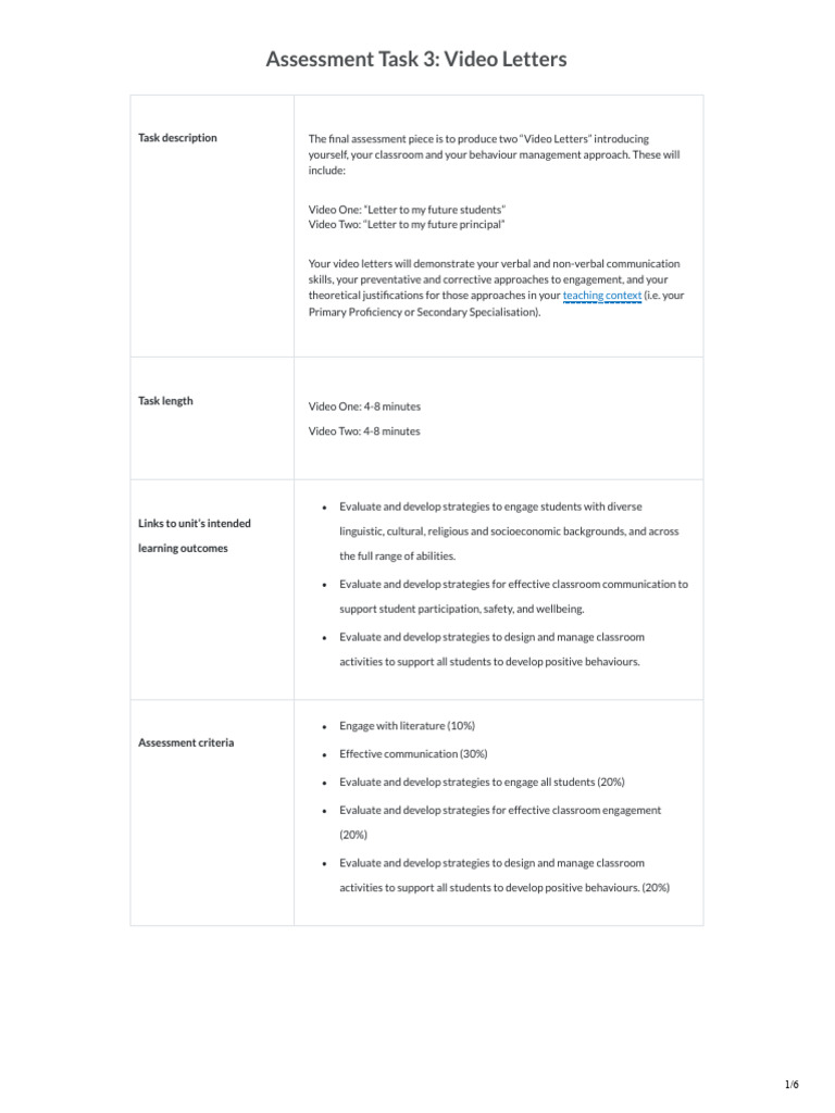 Assessment Task 3 - EMT507 Planning For Positive Behaviour | PDF | Communication | Behavior ...