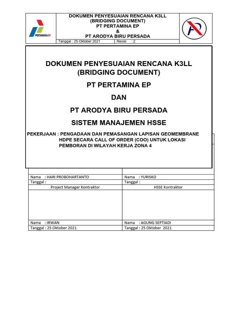 Cover Bridging Document | PDF
