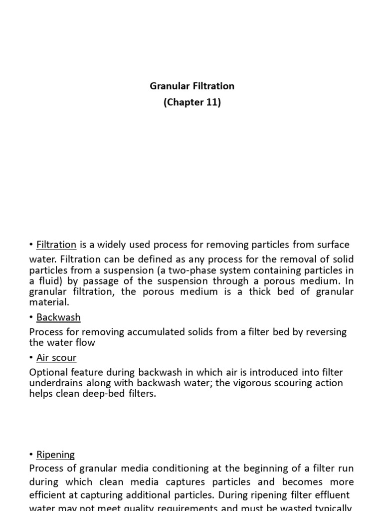 Lec 6 .Filteration | PDF | Filtration | Reynolds Number