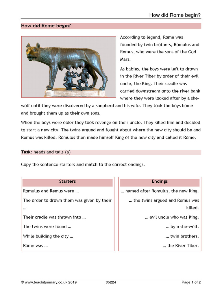 How Did Rome Begin | PDF