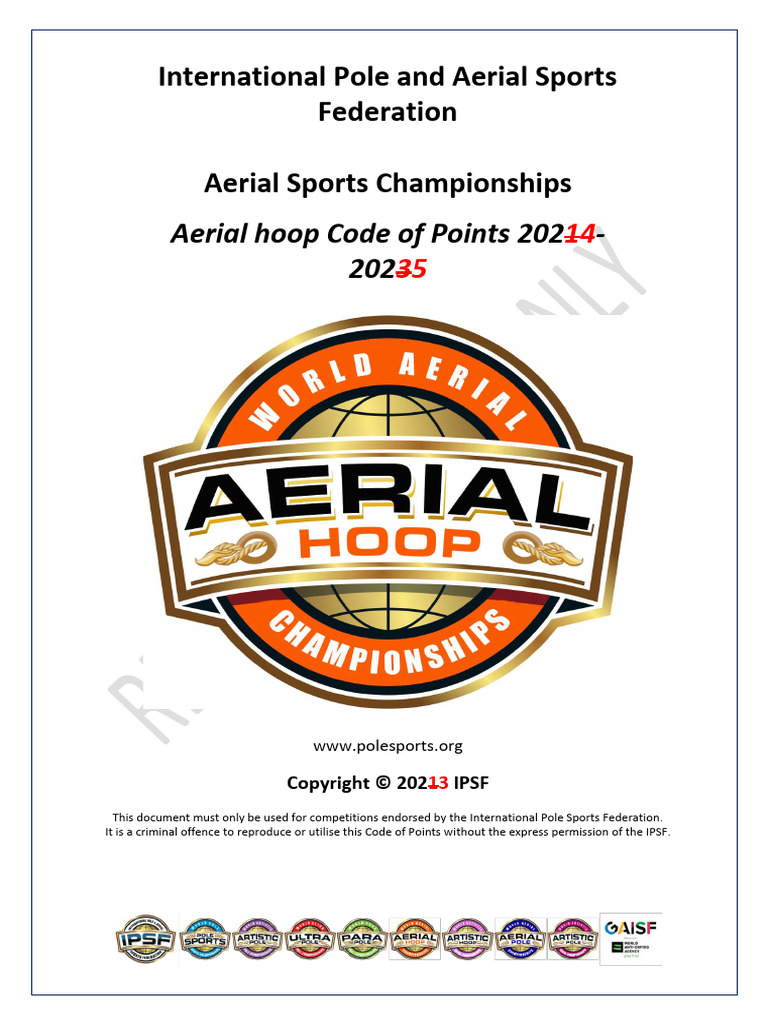 WiP - IPSF Aerial Hoop Code of Points 2024 - 25 - Online Review | PDF ...